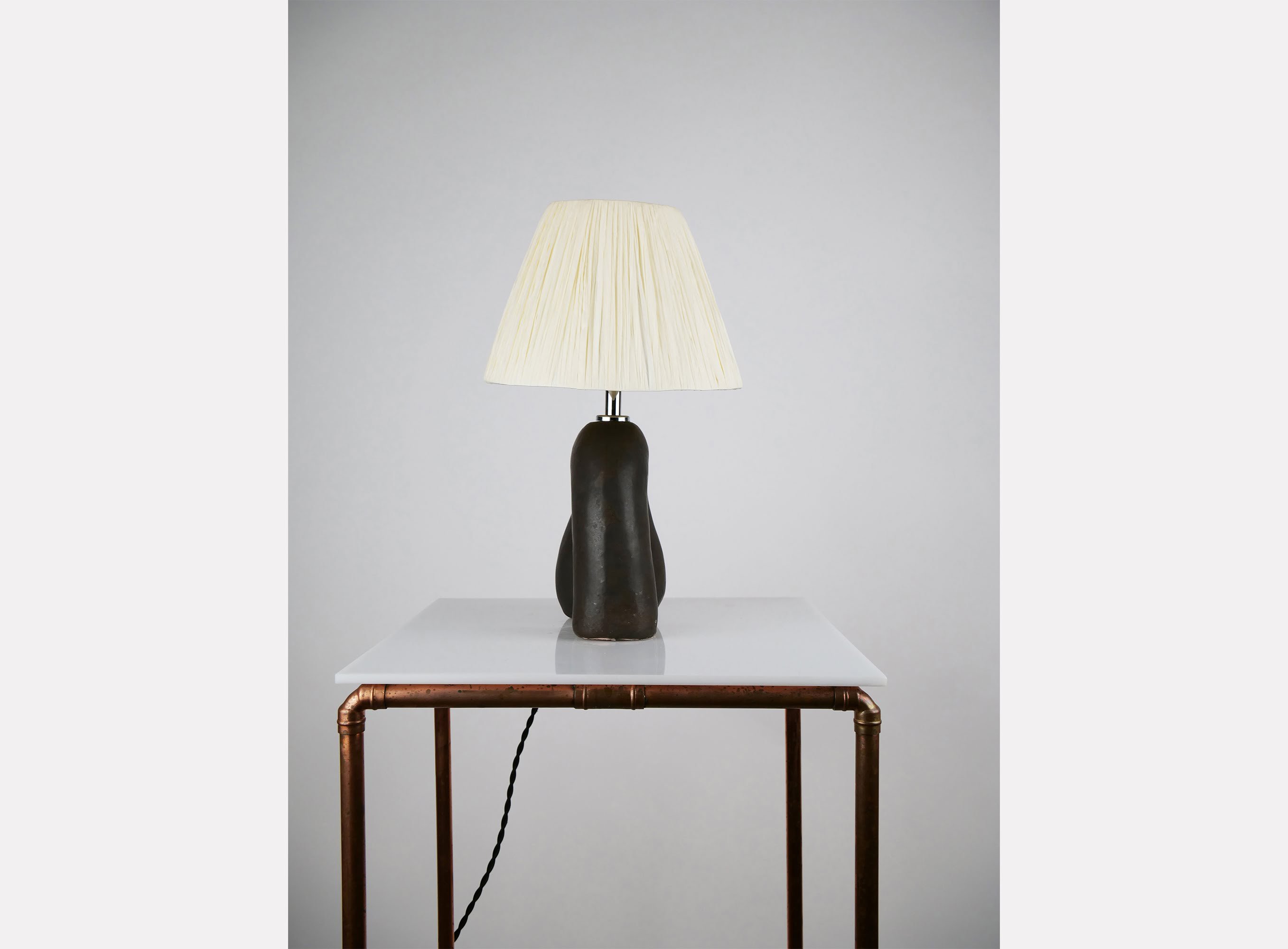 Large Opposee Black and Ivory Table Lamp by Hannah Simpson Studio | Curio